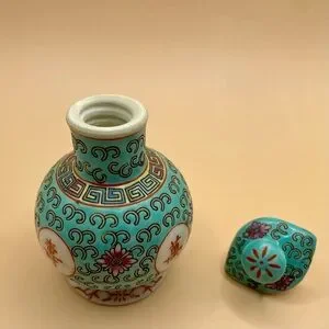 unbranded | Dining | Vintage Turquoise Wan Shou Wu Jiang Ginger Jar ...